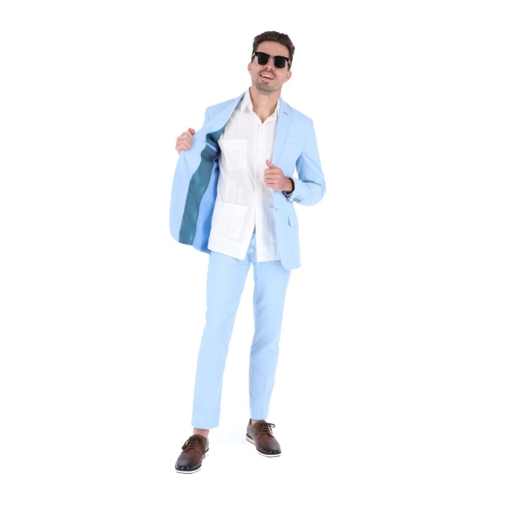 Traje 100% Lino Cielo – Valenti