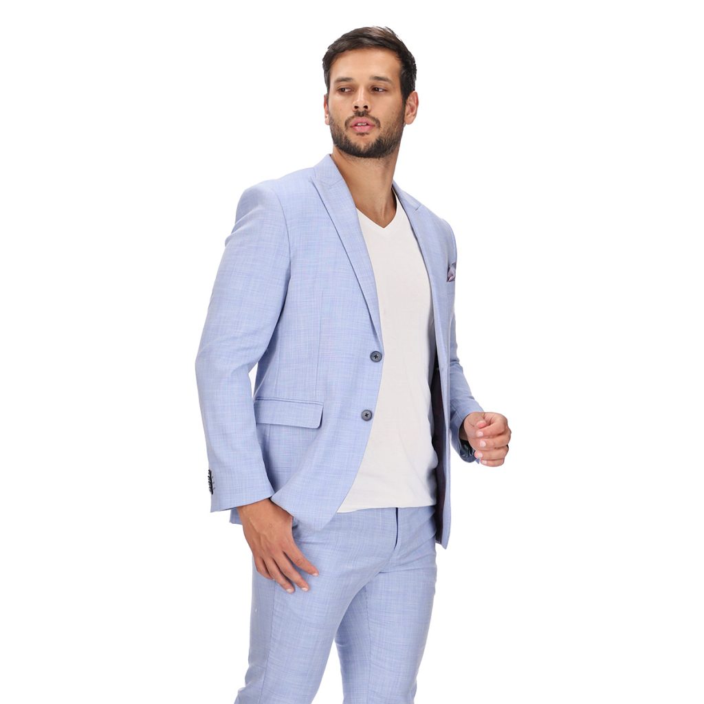 Traje Slim Fit 3 Pzas Azul Cielo – Valenti